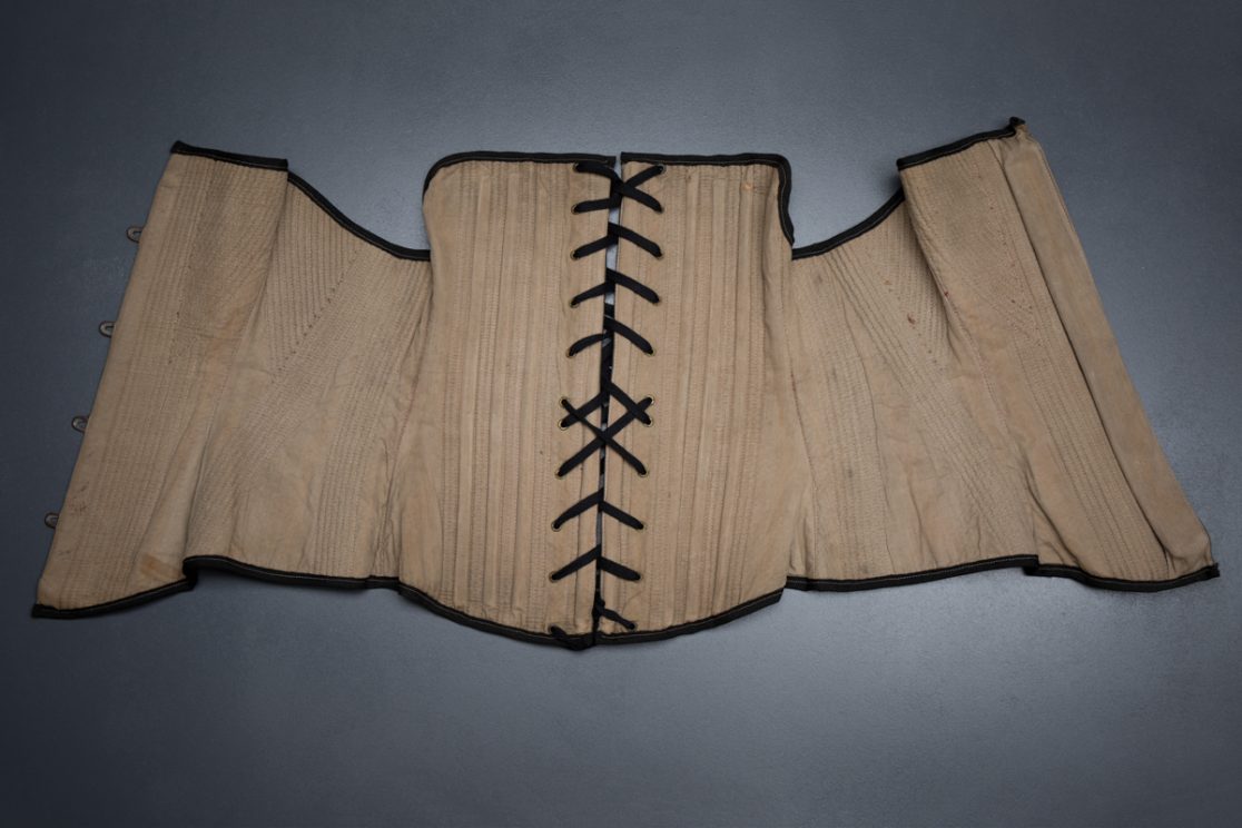 Contrast Stitching Corded Corset | The Underpinnings Museum