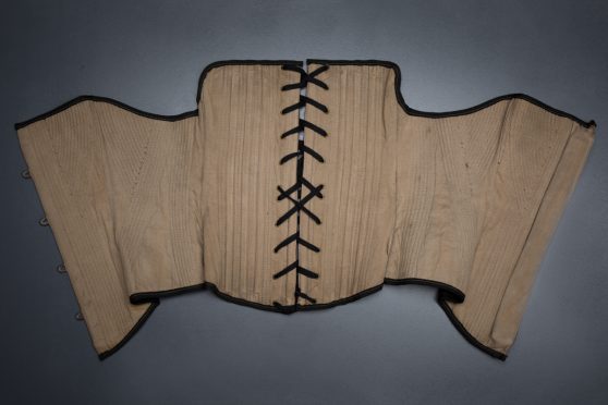 Contrast Stitching Corded Corset | The Underpinnings Museum