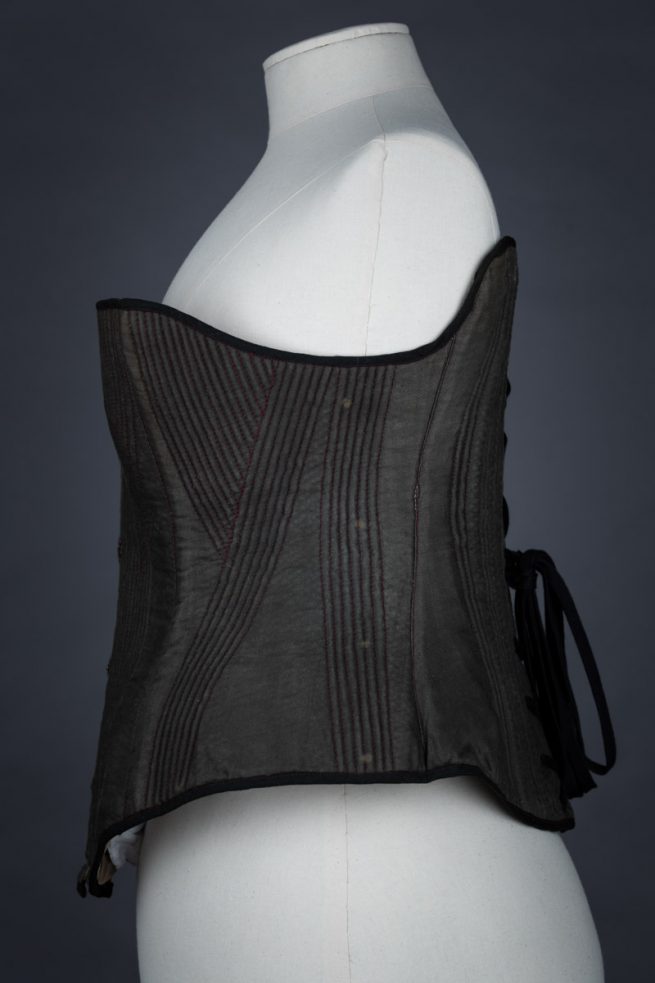Contrast Stitching Corded Corset | The Underpinnings Museum