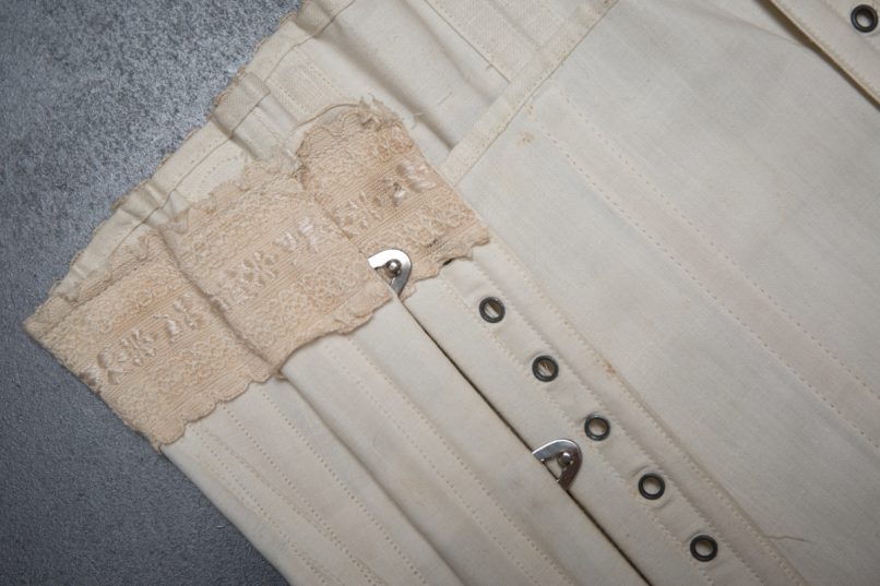 Front Lacing Cotton Corset By Warner | The Underpinnings Museum