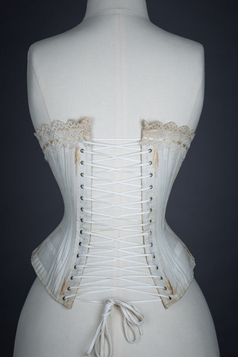 Corded Corset With Flossing Embroidery By S&S | The Underpinnings Museum