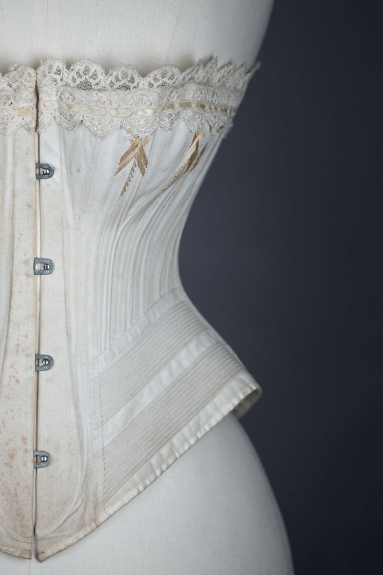 Corded Corset With Flossing Embroidery By S&S | The Underpinnings Museum