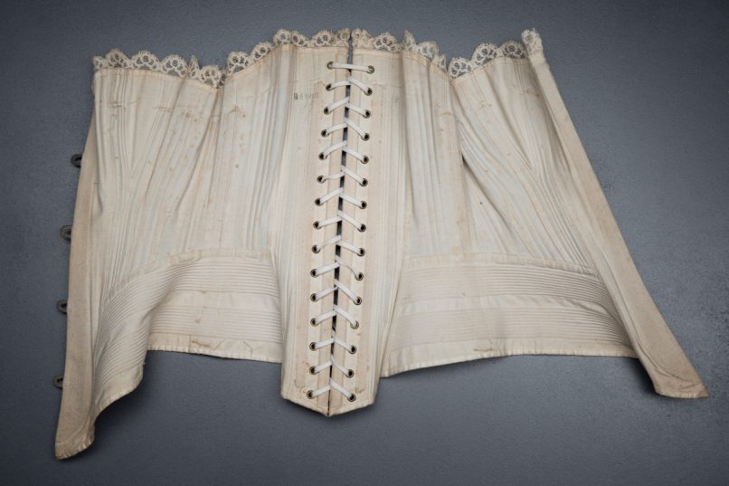 Corded Corset With Flossing Embroidery By S&S | The Underpinnings Museum