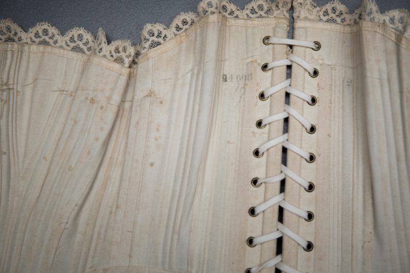 Corded Corset With Flossing Embroidery By S&S | The Underpinnings Museum