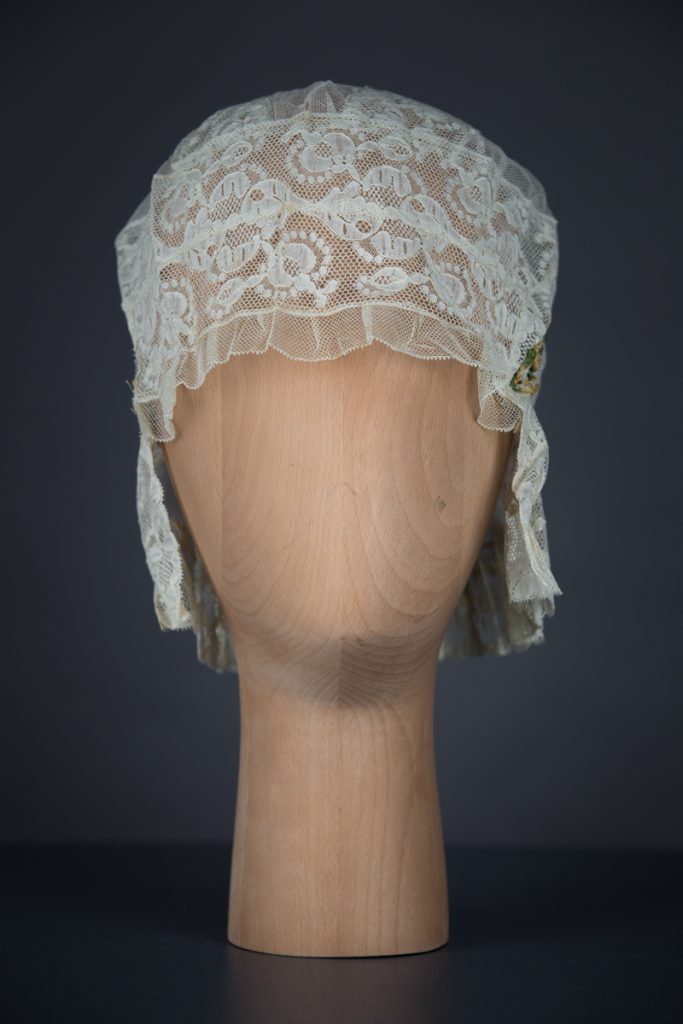Lace, Tulle & Lace Boudoir Cap By Au Bon Marché | The Underpinnings Museum