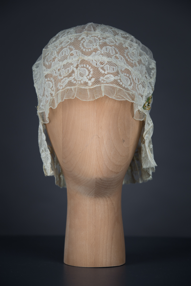 Lace, Tulle & Lace Boudoir Cap By Au Bon Marché | The Underpinnings Museum