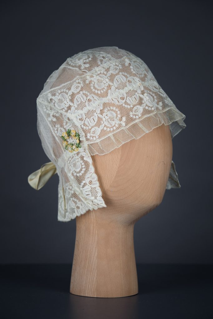 Lace, Tulle & Lace Boudoir Cap By Au Bon Marché | The Underpinnings Museum