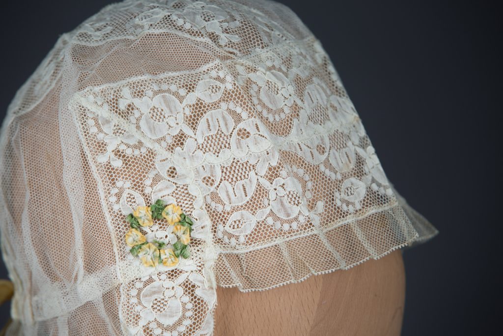Lace, Tulle & Lace Boudoir Cap By Au Bon Marché | The Underpinnings Museum