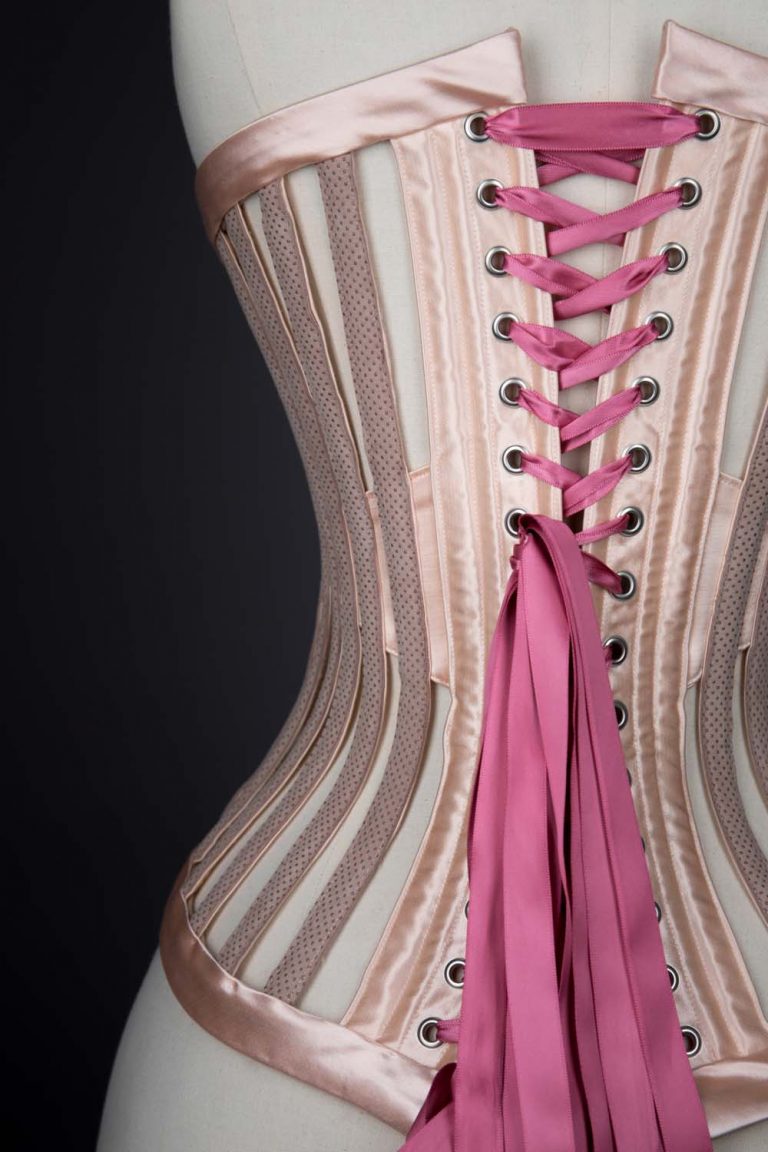 Satin And Leather Ventilated Cage Corset By Corsets By Caroline The