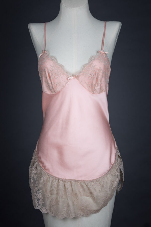 Satin & Lace High Leg Slip By Janet Reger | The Underpinnings Museum