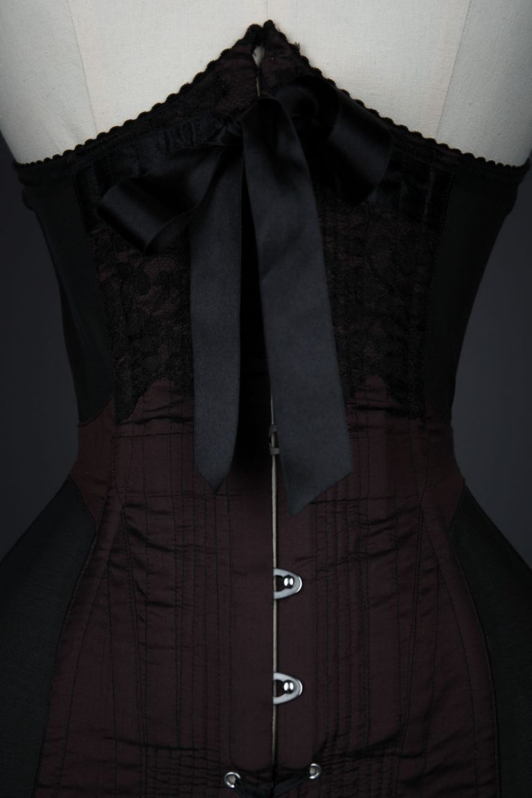 Silk & Powernet Corset Girdle By Sian Hoffman | The Underpinnings Museum