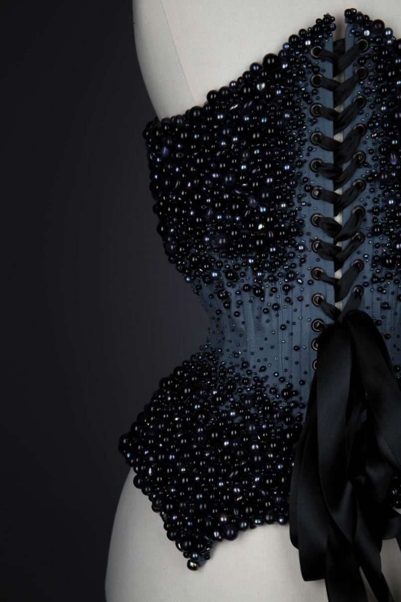 'Weeping Hydra' Beaded Overbust Corset By Emiah | The Underpinnings Museum