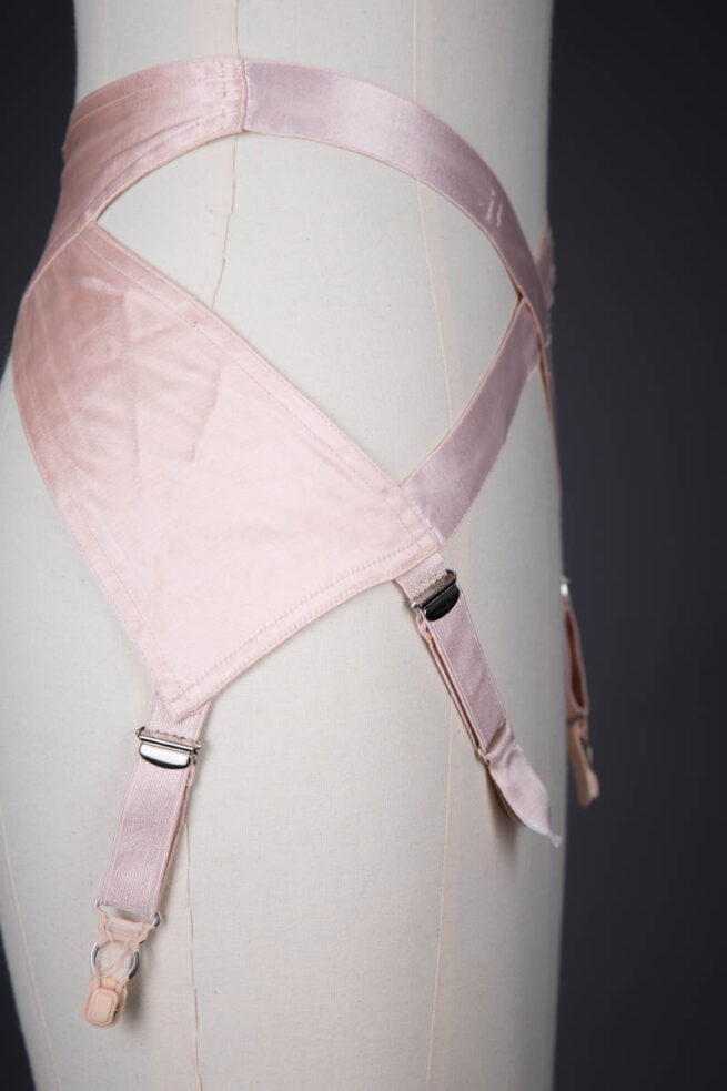 Pink Satin 'Zoma' Suspender Belt By Kestos | The Underpinnings Museum