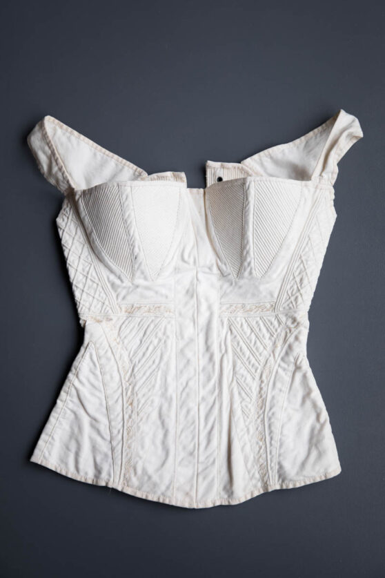 Hand Stitched, Corded & Embroidered White Cotton Corset | The ...