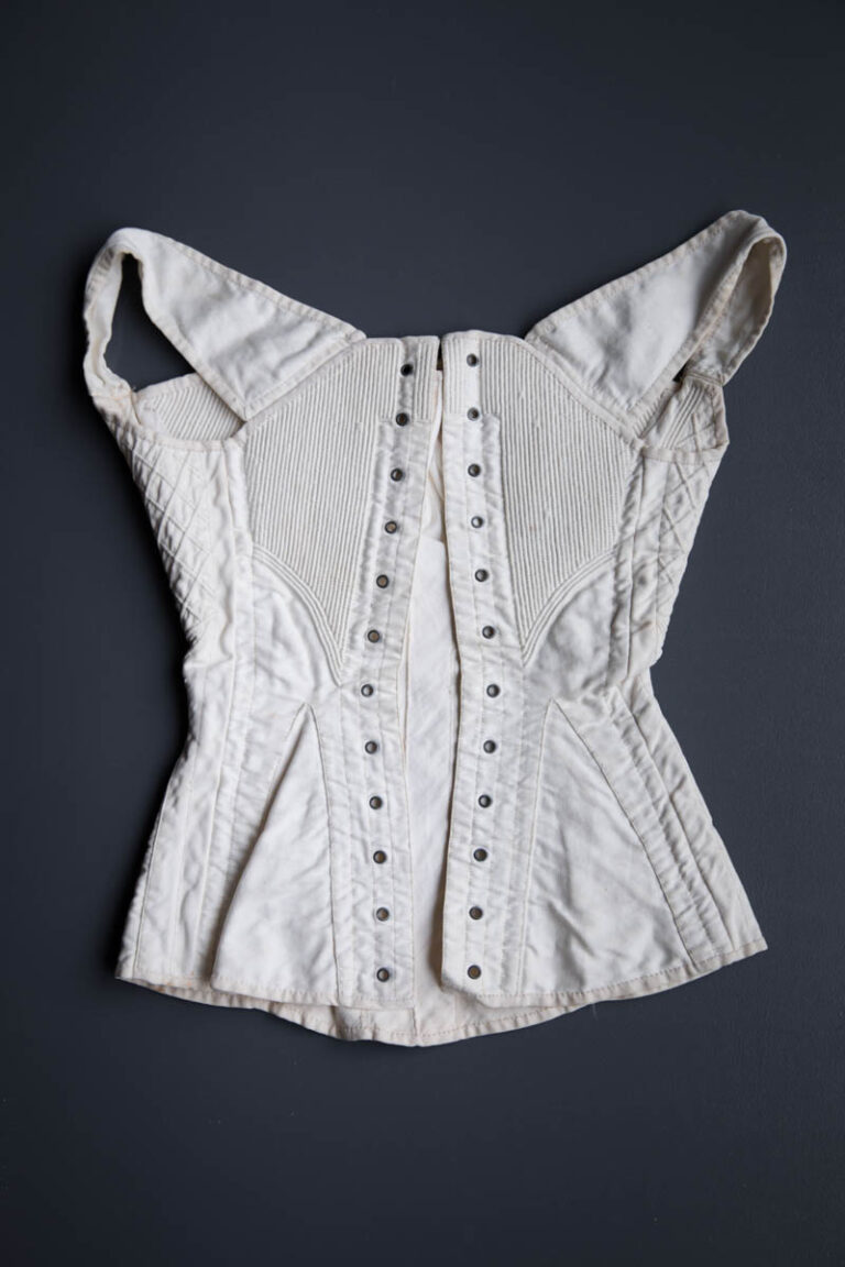 Hand Stitched, Corded & Embroidered White Cotton Corset | The ...