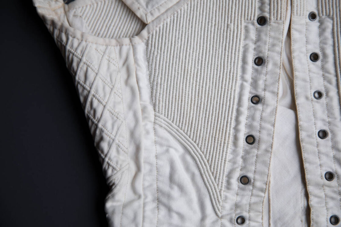 Hand Stitched, Corded & Embroidered White Cotton Corset | The ...