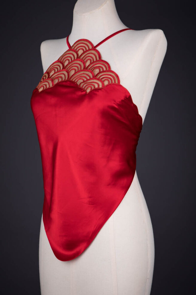 'Sirens' Red Silk & Tulle Dudou & Lingerie Set By Pillowbook | The ...
