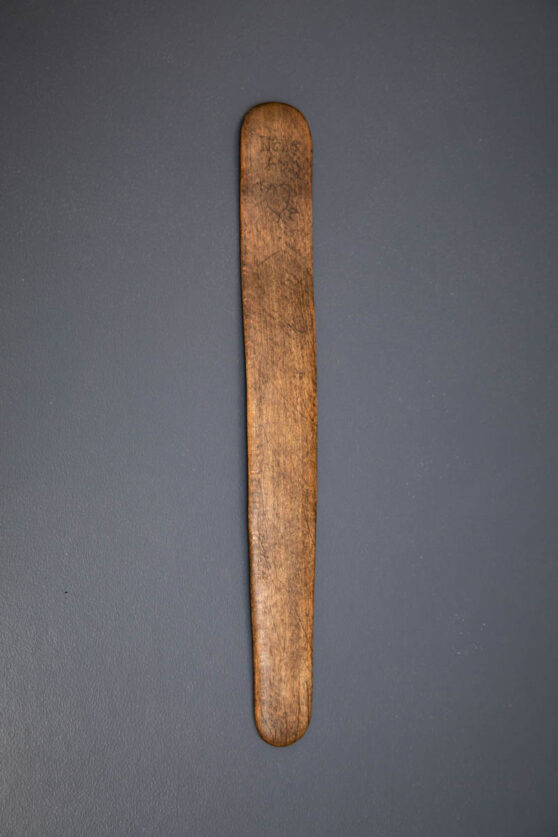 Carved Wooden Sweetheart Busk With Lovebirds | The Underpinnings Museum